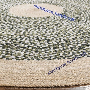 Round Bohemian Decor Indian Braided Jute Round Rug Home Decor Rug RAG ...