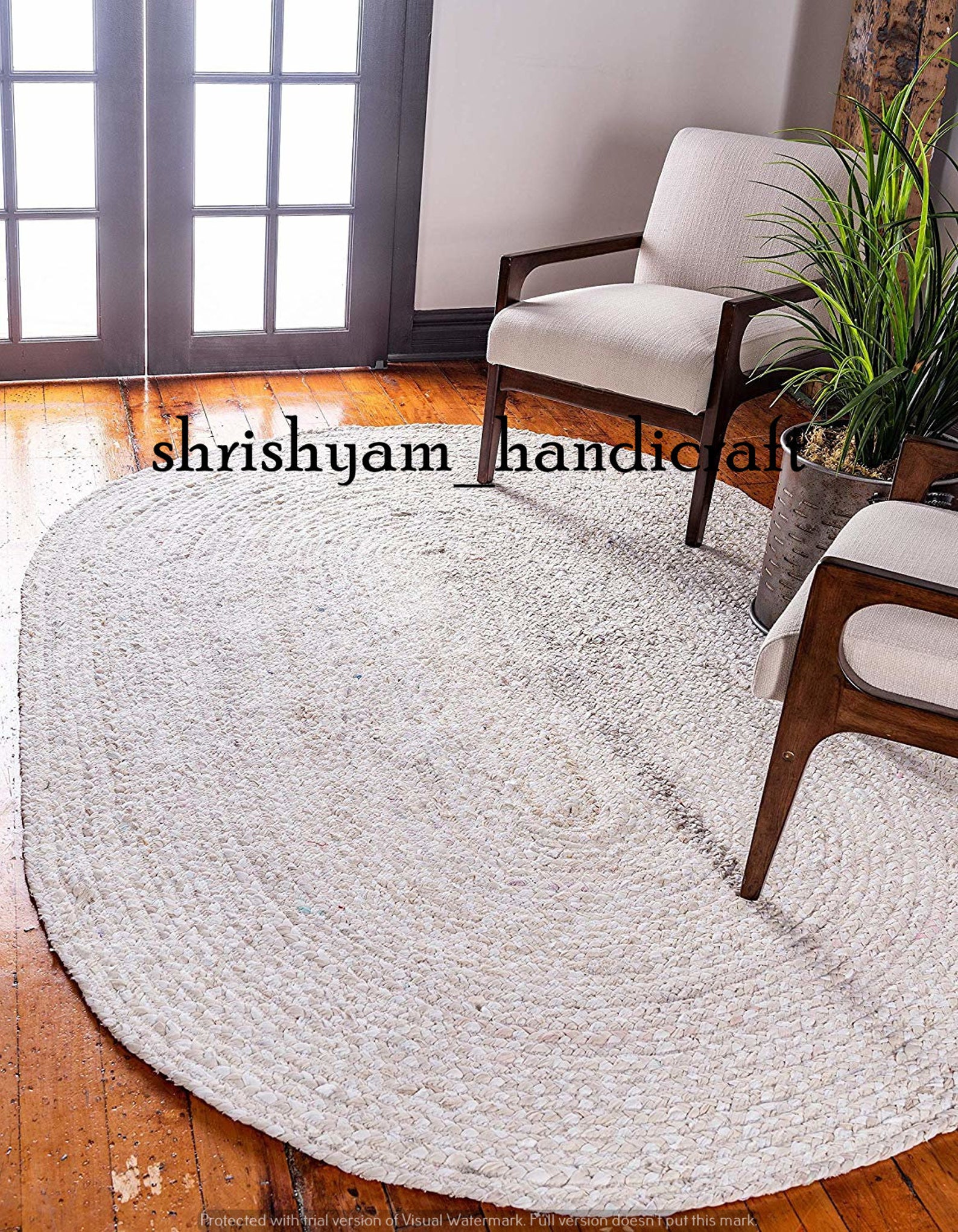 Recycled Chindi Rug Oval Shape Braided Rag Rug Soft Chindi - Etsy