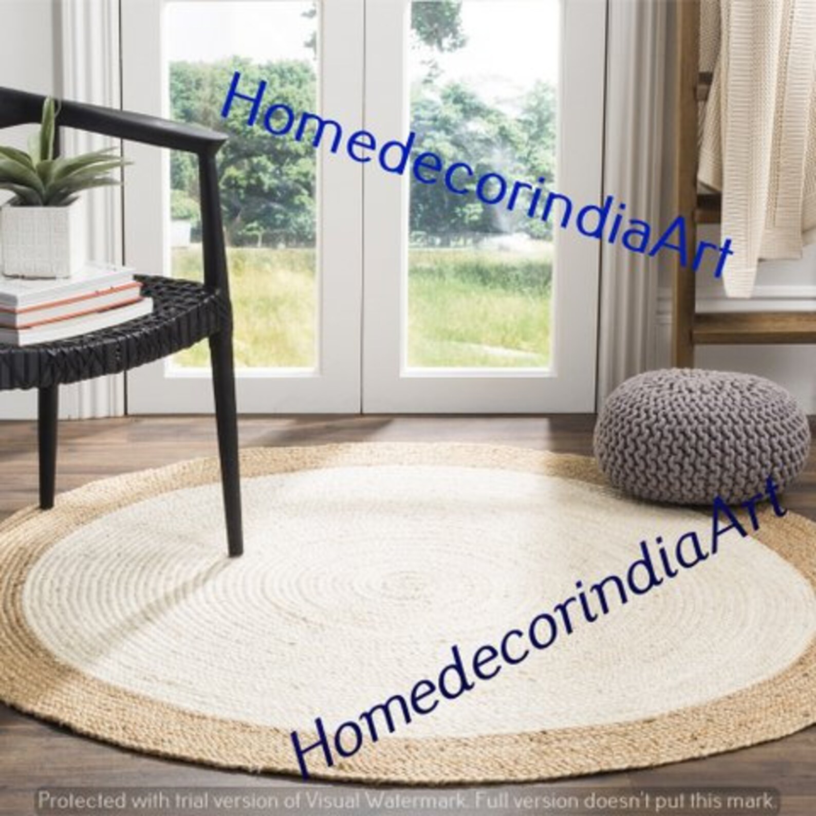 RUG Braided Round Rug Meditation Mat Mandala Rug Bohemian - Etsy