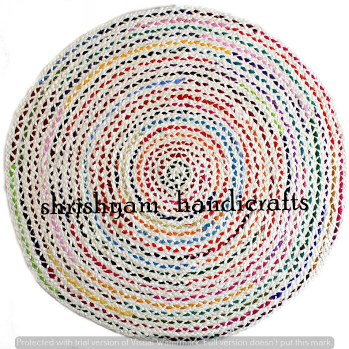 Indian Cotton Chindi Area Rug Home Decor Handmade Hand Braided - Etsy