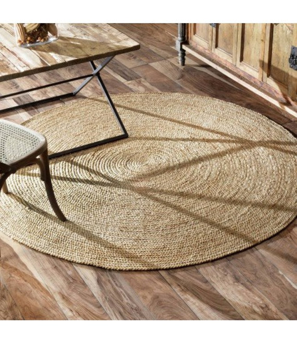 Beautiful Indian 5 Feet Jute Rug Dhurrie Rug Door Mat Carpet | Etsy