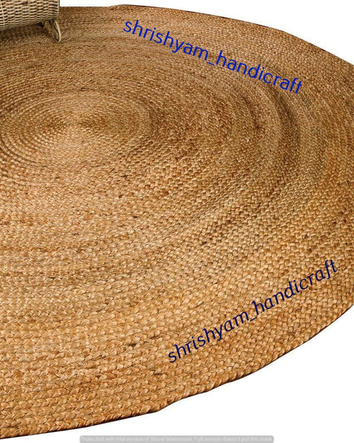 RUG RAG Braided Jute Round Rug Meditation Mat Mandala Rug - Etsy