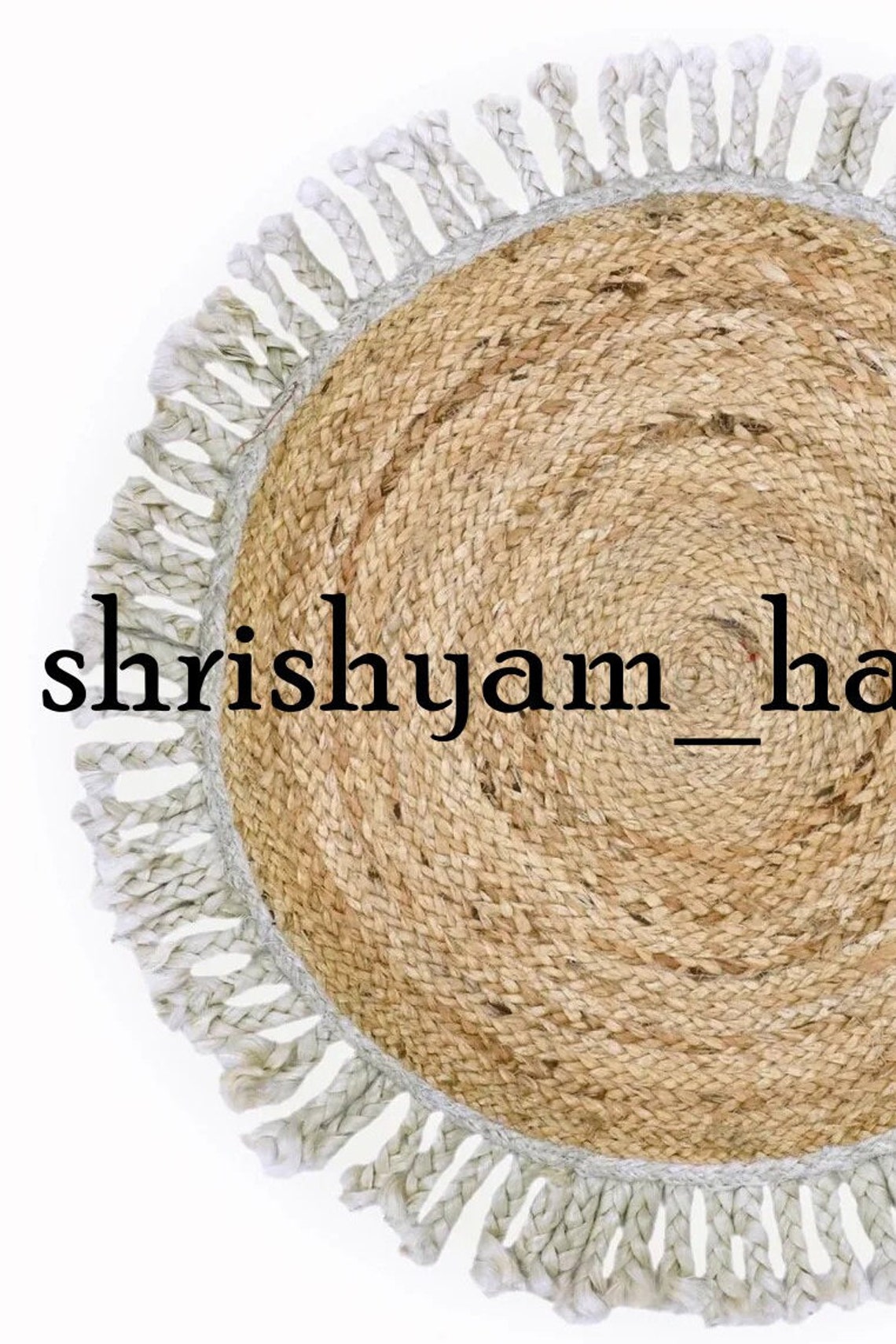 Natural Jute Hand Braided Bohemian Jute Rug Custom Size - Etsy