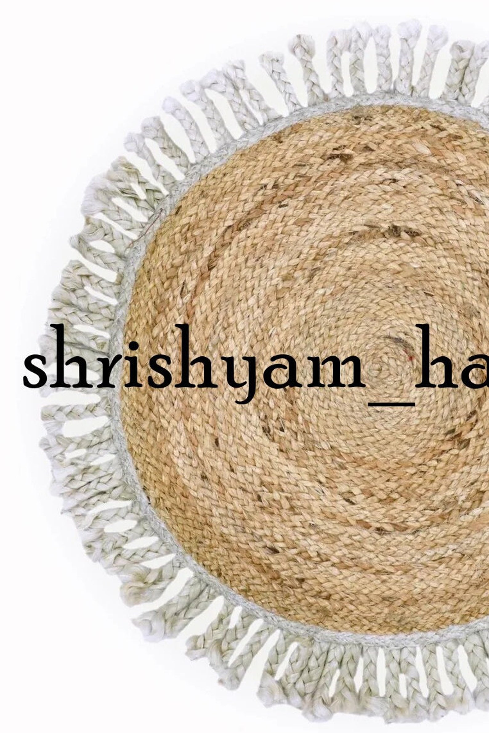 Natural Jute Hand Braided Bohemian Jute Rug Custom Size - Etsy