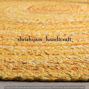 Indian Hand Braided Bohemian Cotton Rug Yellow Color Home - Etsy