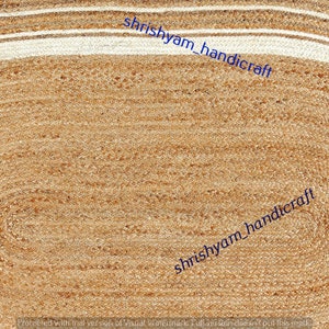 Handwoven Braided Jute Oval Shape Rug, Bohemian Hand Braid Jute Oval ...