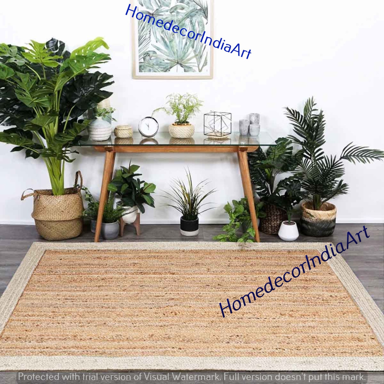 Natural Multi Color Jute Rectangle Rug Indian Handmade - Etsy