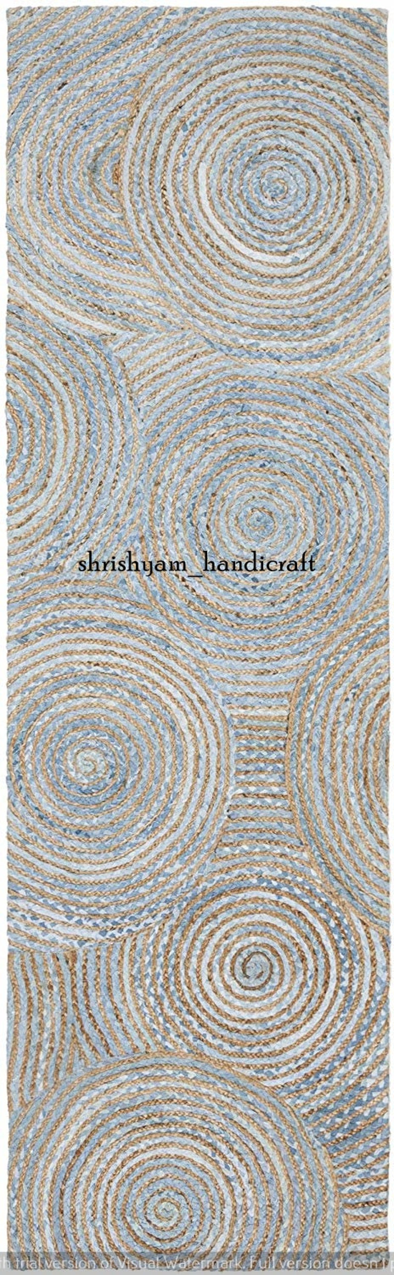 Rug Jute Natural Rectangle Braided Floor Mat Handmade - Etsy