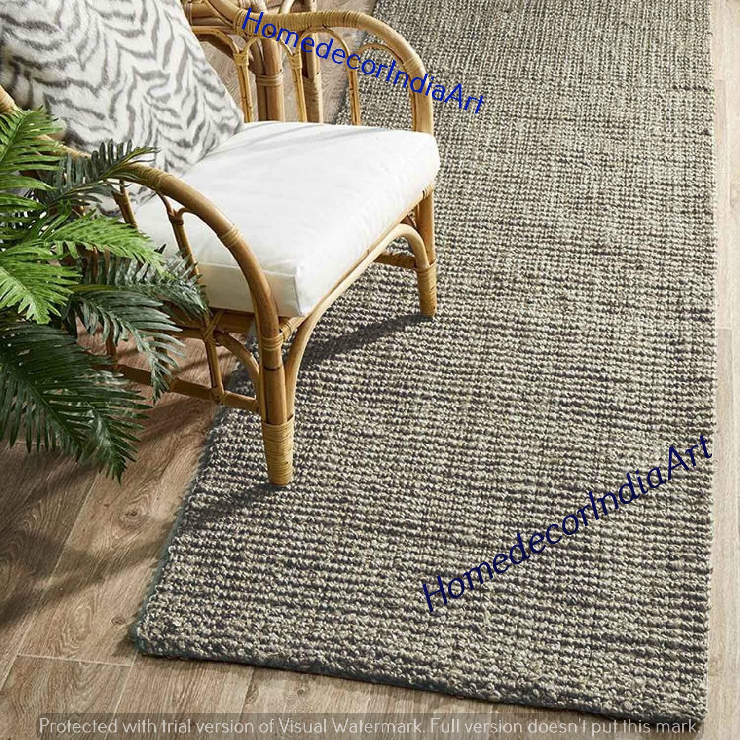 Indian Braided Floor Rug Home Decor Runner Rug Gray Colour - Etsy