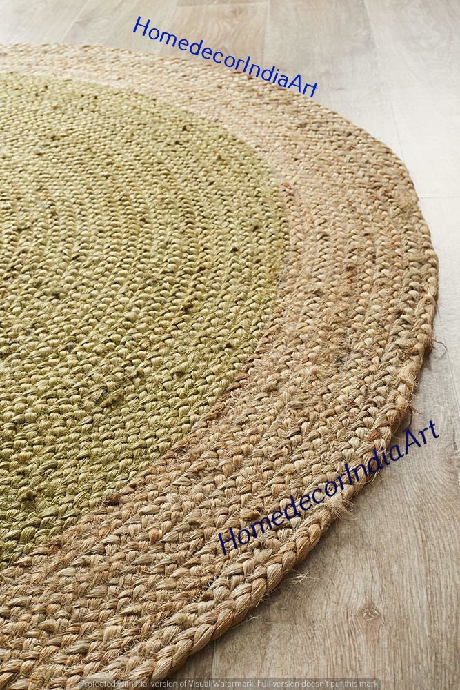 Braided Rag Rug Round Floor Rug Handmade Jute Rug Indian - Etsy