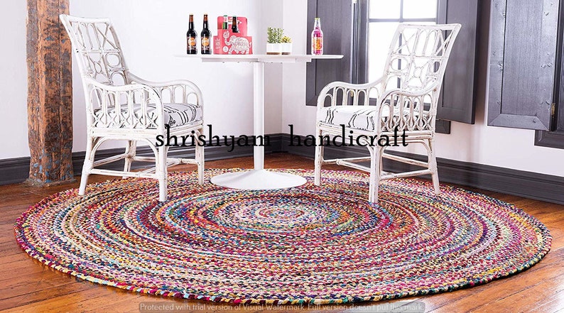 Handmade Braided Area Rug Cotton Rug Chindi Reversible Rug | Etsy