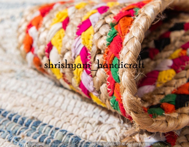 Handmade Natural Jute Runner Rug Indian Braided Floor Rug - Etsy