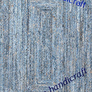 Hand Woven Jute & Denim Mix Blue Colour 3x5 Feet Area Rag - Etsy