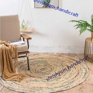 RUG, Braided Round Rug, Meditation Mat, Mandala Rug Bohemian Decor ...