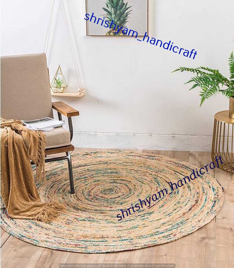 RUG Braided Round Rug Meditation Mat Mandala Rug Bohemian - Etsy
