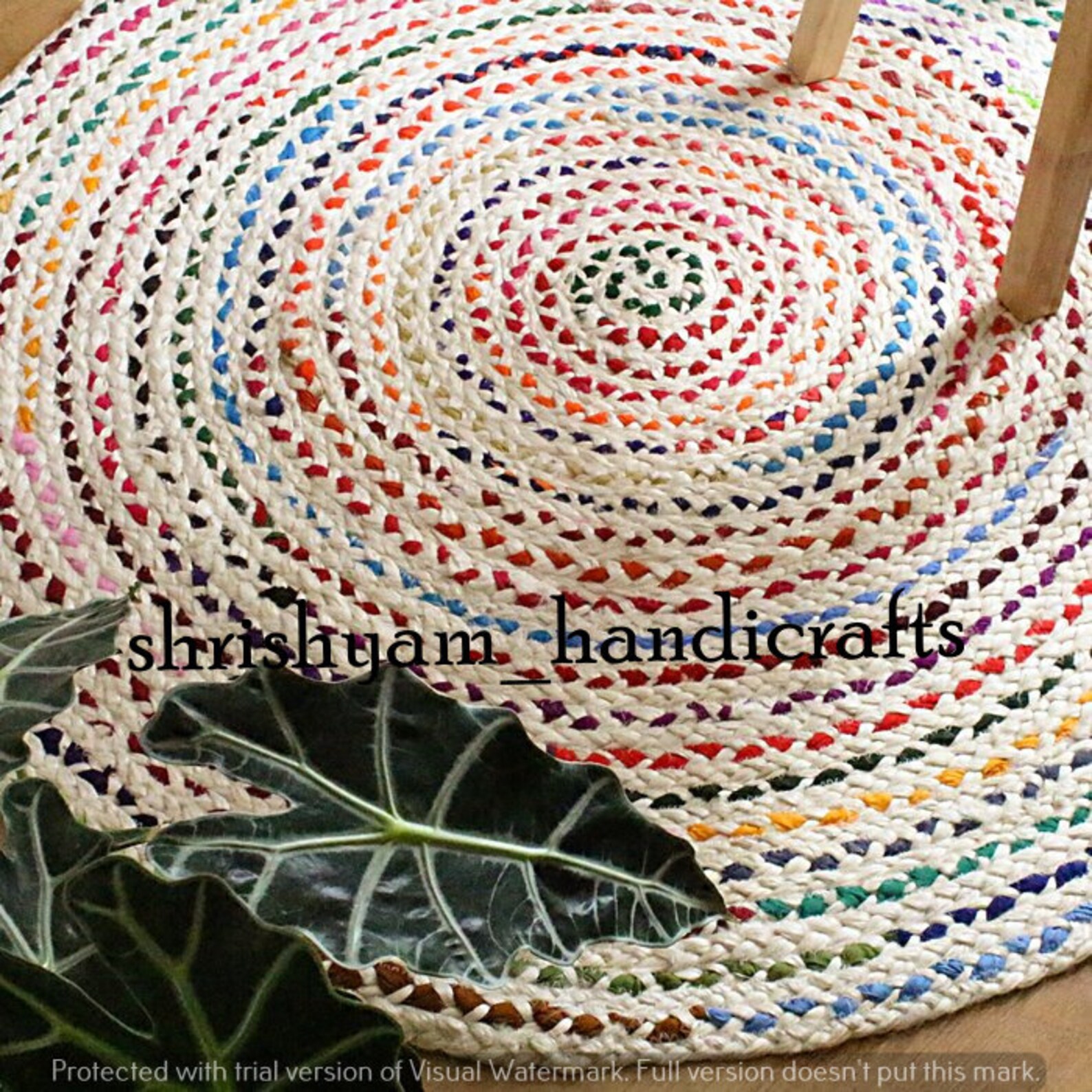 Indian Cotton Chindi Area Rug Home Decor Handmade Hand Braided - Etsy