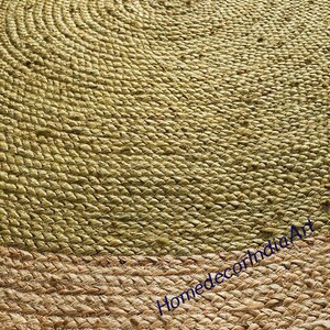 Braided Rag Rug Round Floor Rug Handmade Jute Rug Indian Natural Jute ...