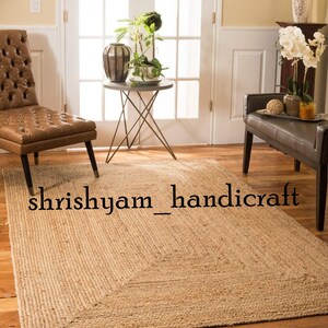 2X2, 3X3, 4X4, 5X5, 6X6, 7X7, 8X8, 9X9, 10X10 Hand Braided Square Jute ...