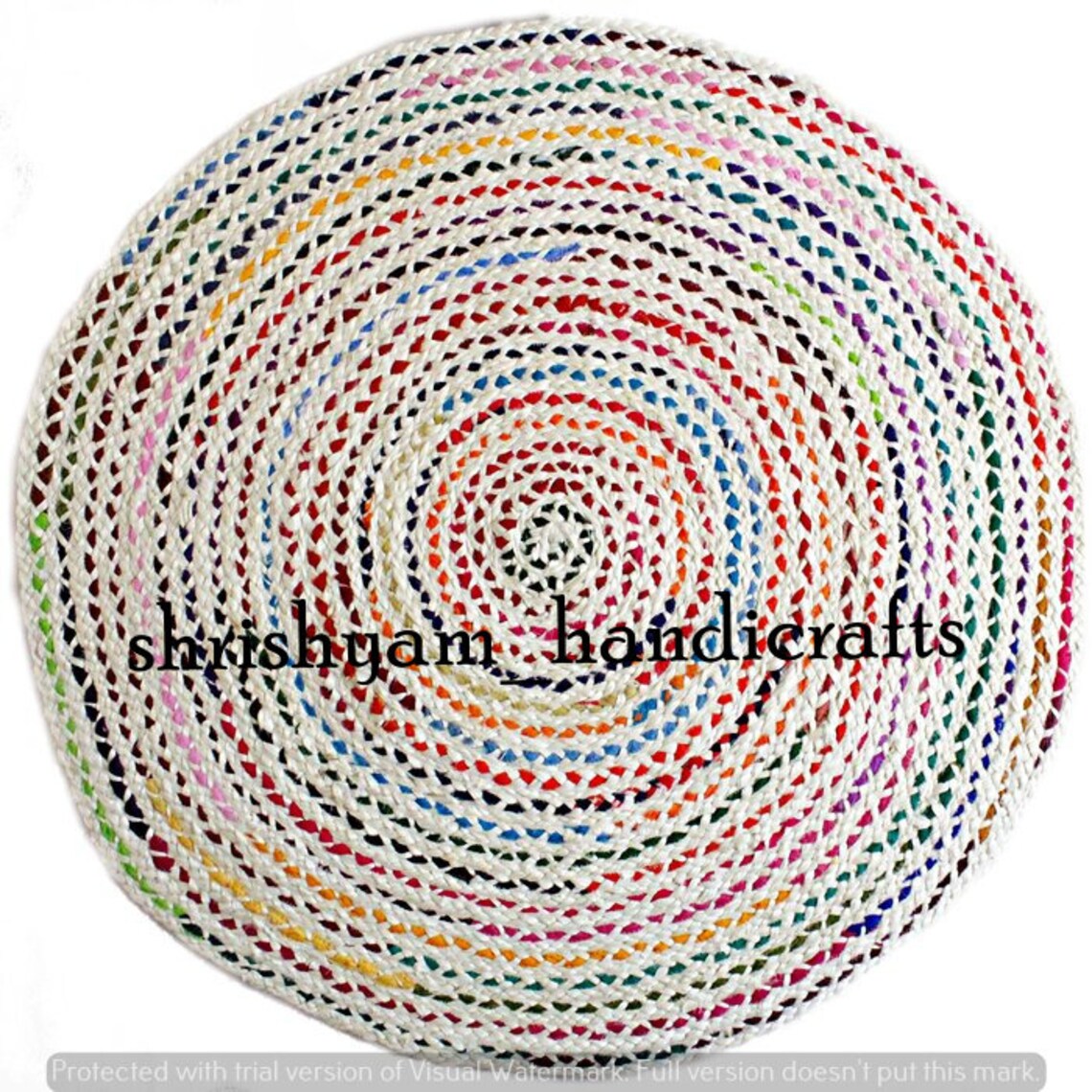 Indian Cotton Chindi Area Rug Home Decor Handmade Hand Braided - Etsy