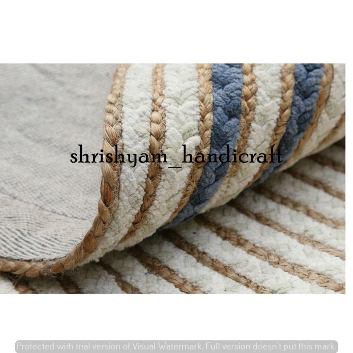 Home Decor Braided Rug Indian Cotton Rag Rug Hand Bohemian | Etsy