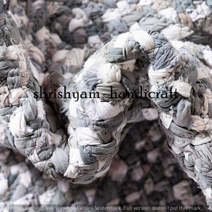 RAG RUG, Braided Round Rug, Meditation Mat, Mandala Rug, Bohemian Decor ...