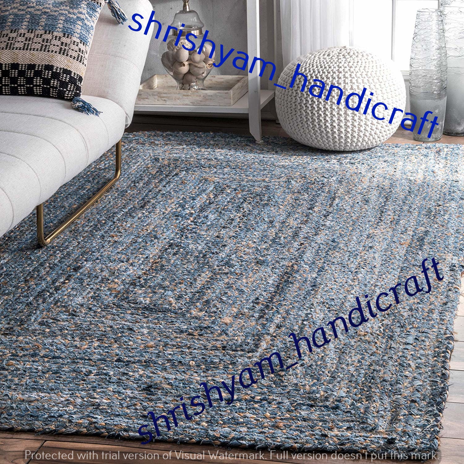 4x6 Feet Braided RAG RUG Rectangle Rug Meditation Mat - Etsy