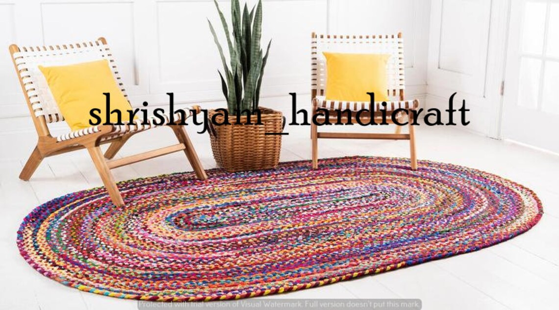 Braided RAG RUG Braided Carpet Rug Meditation Mat Pure - Etsy