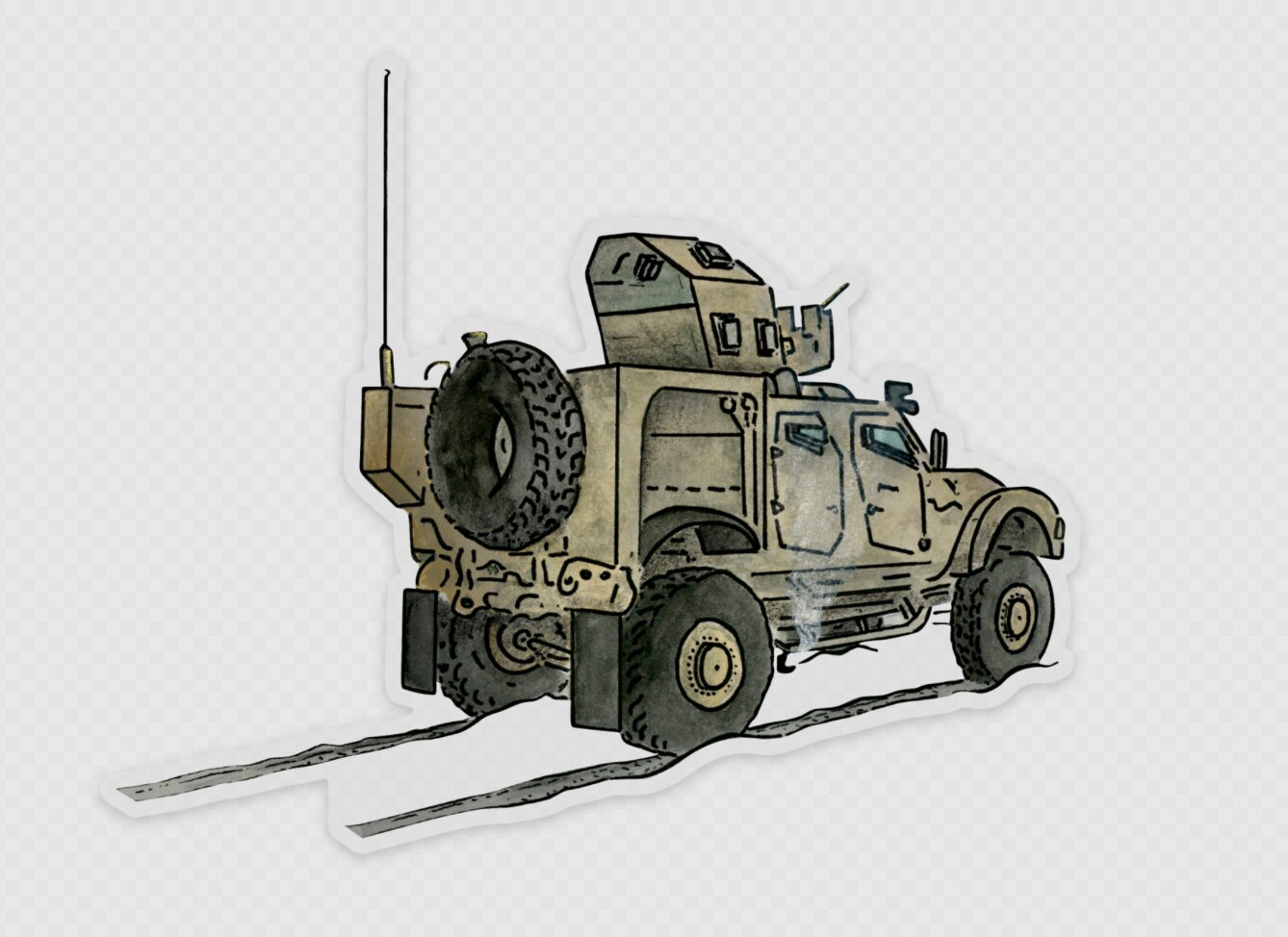 MATV Clear Sticker Military Marines MATV Afghanistan - Etsy