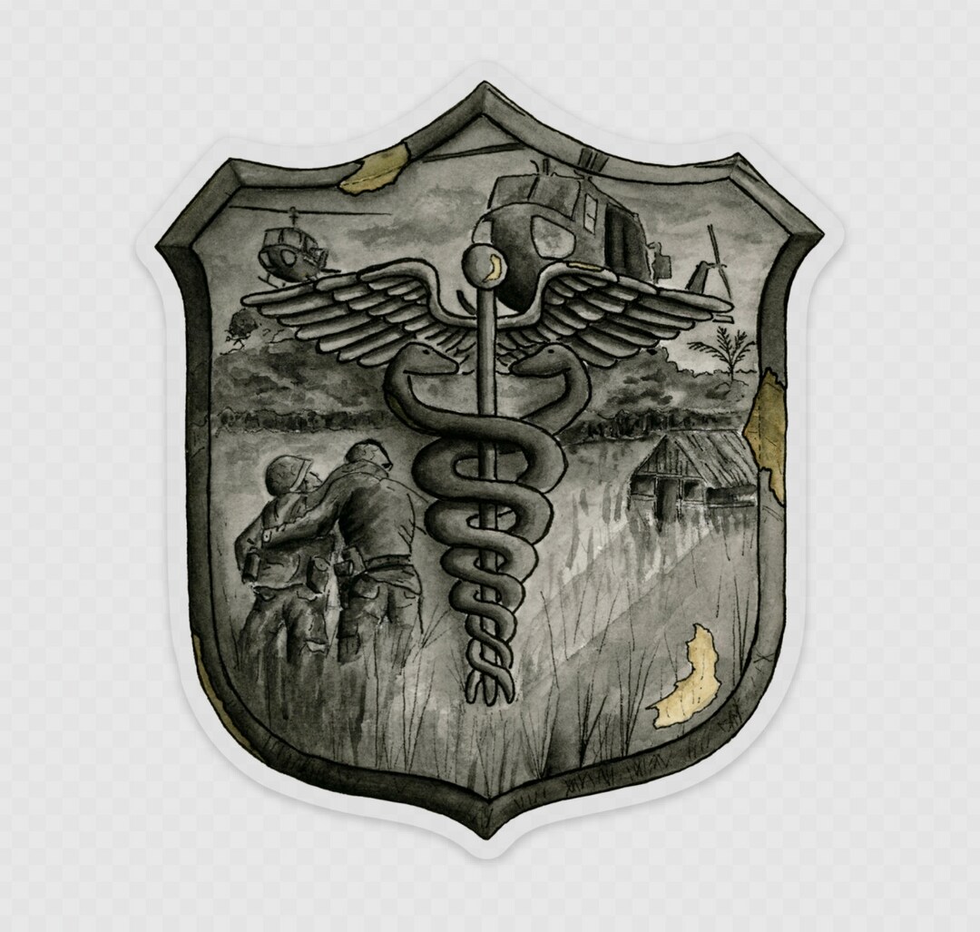 Vietnam Corpsman Shield Clear Sticker, Military, USN, Navy, Sailors ...