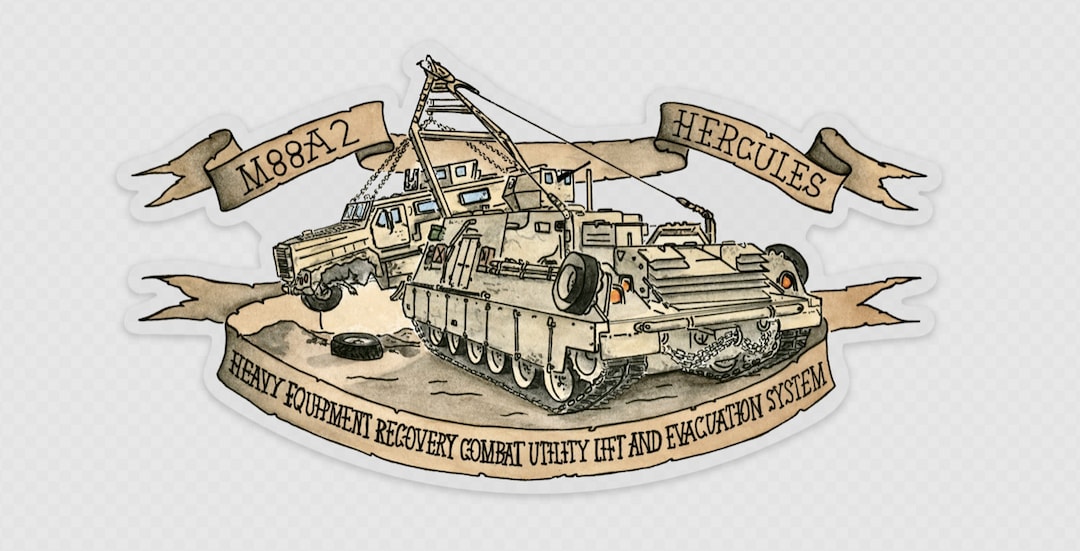 M88A2 Hercules Clear Sticker, Military, Marines, Recovery, Hercules ...