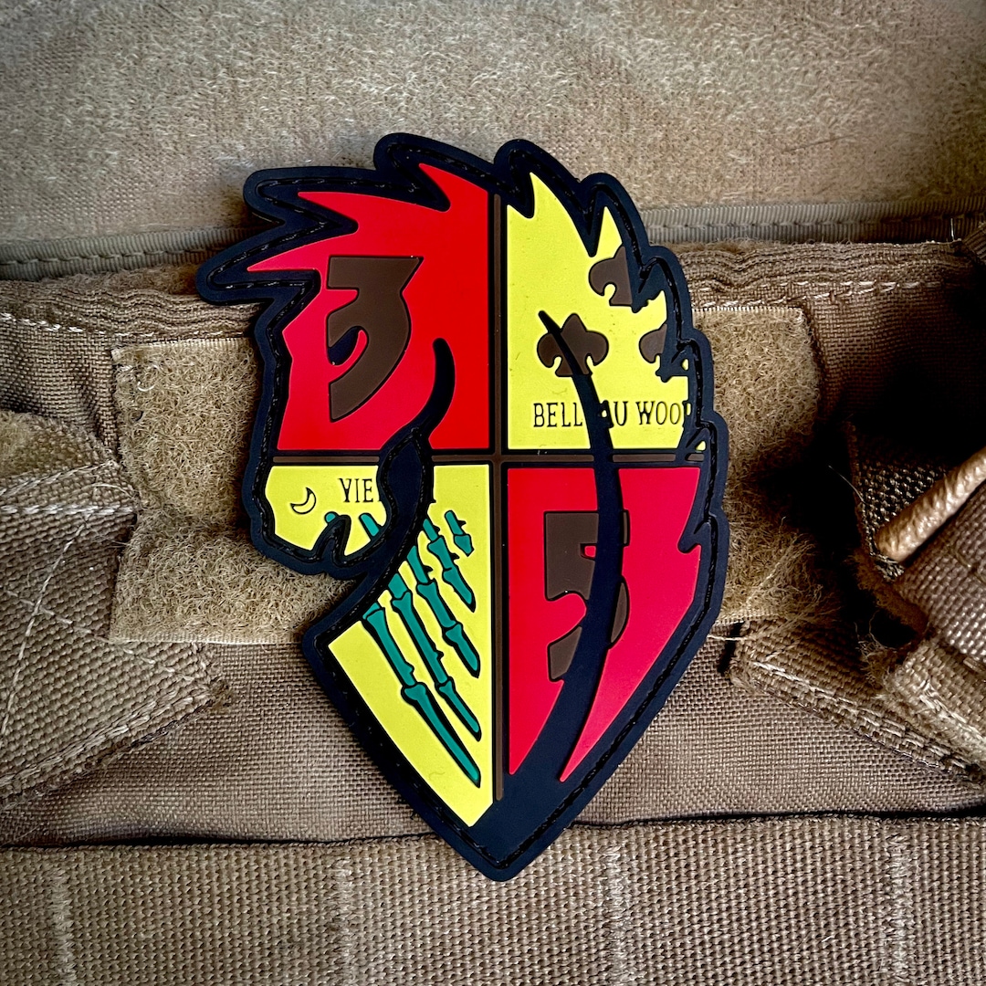 3/5 Dark Horse Velcro PVC Patch, USMC, Marines, USN, Navy, Sailors ...