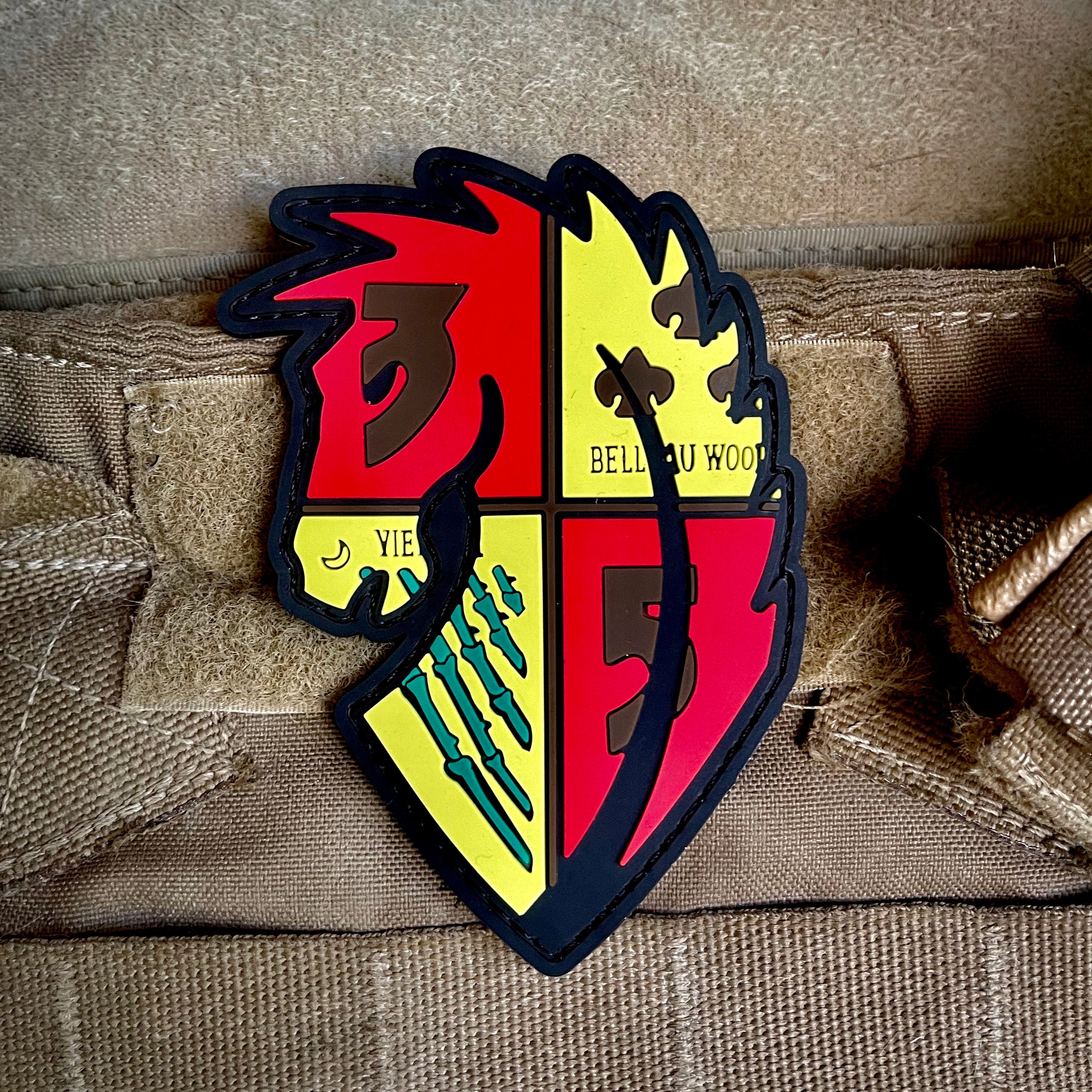 3/5 Dark Horse Velcro PVC Patch, USMC, Marines, USN, Navy, Sailors ...