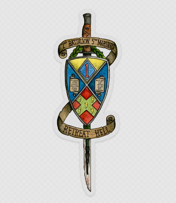 2nd Battalion 5th Marines Retreat Hell Clear Sticker the Old | Etsy