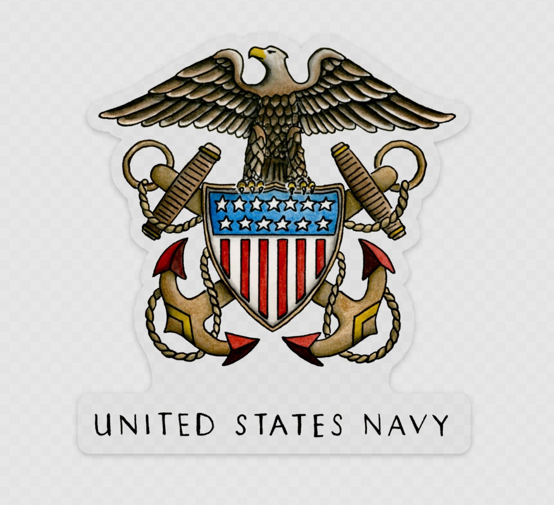 United States Navy Clear Sticker, Military, USN, Navy, Sailors, Service ...
