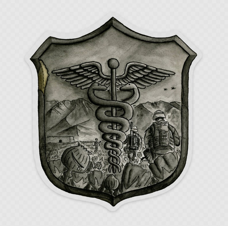 Afghanistan Corpsman Shield Clear Sticker Military USN | Etsy