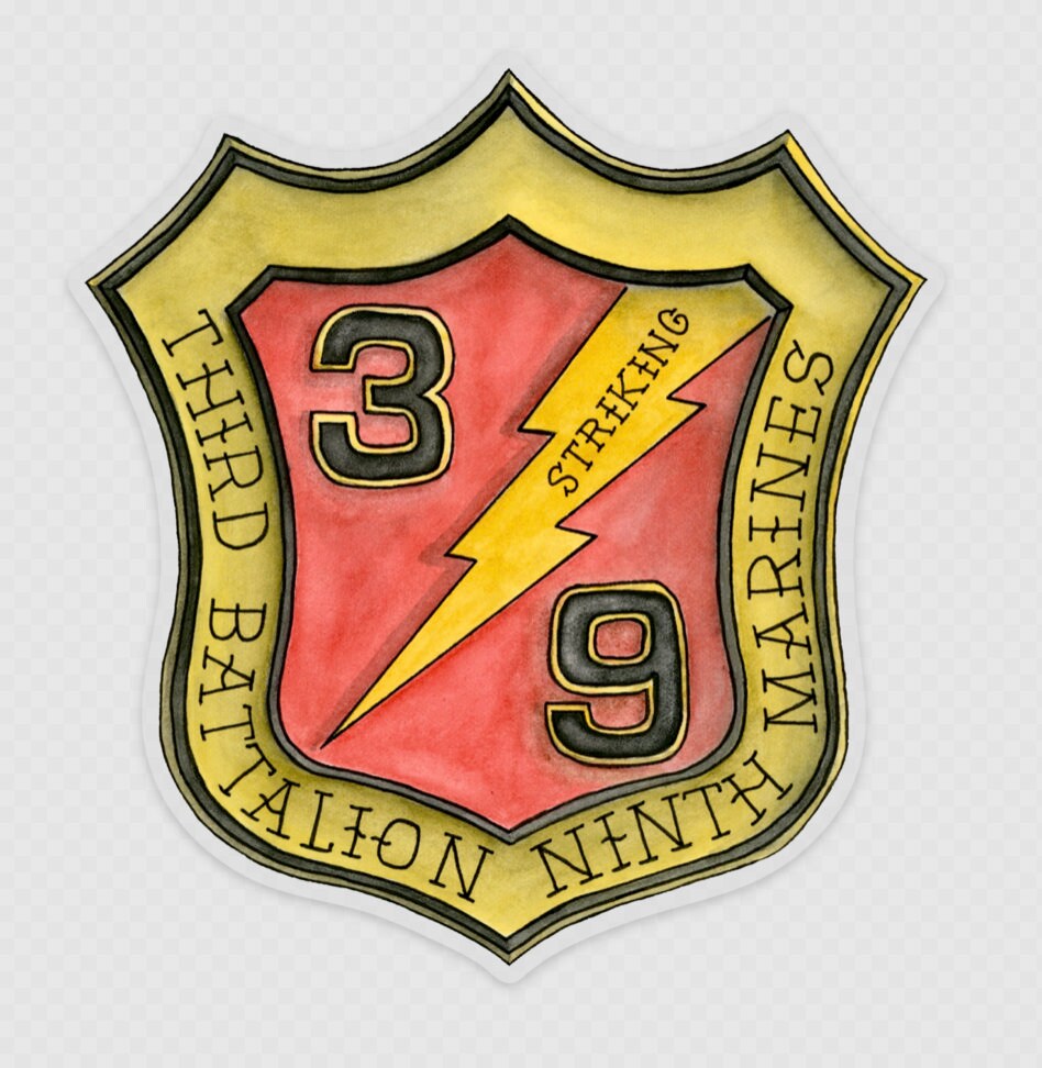 3rd Battalion 9th Marines Clear Sticker, Ninth, Striking Ninth, 3rd ...