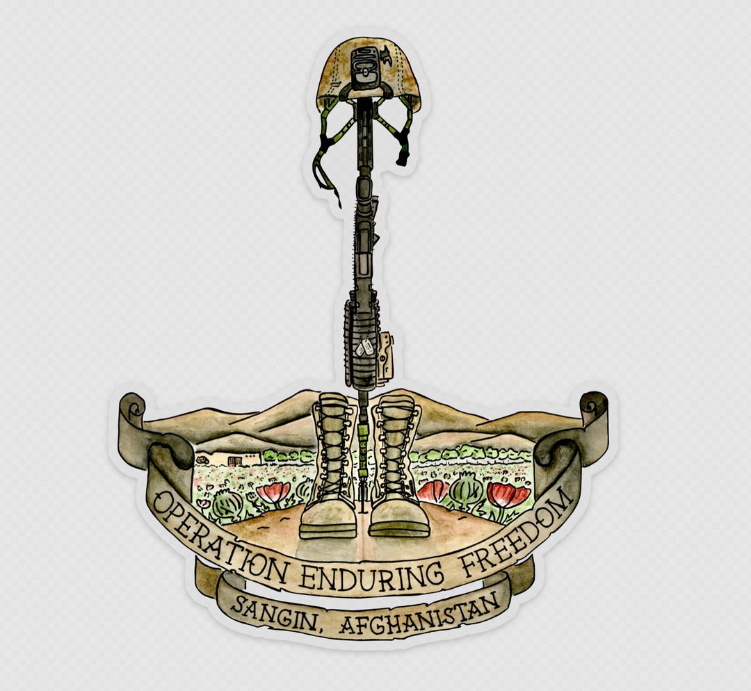 Operation Enduring Freedom Clear Sticker, OEF, Afghanistan, Sangin ...
