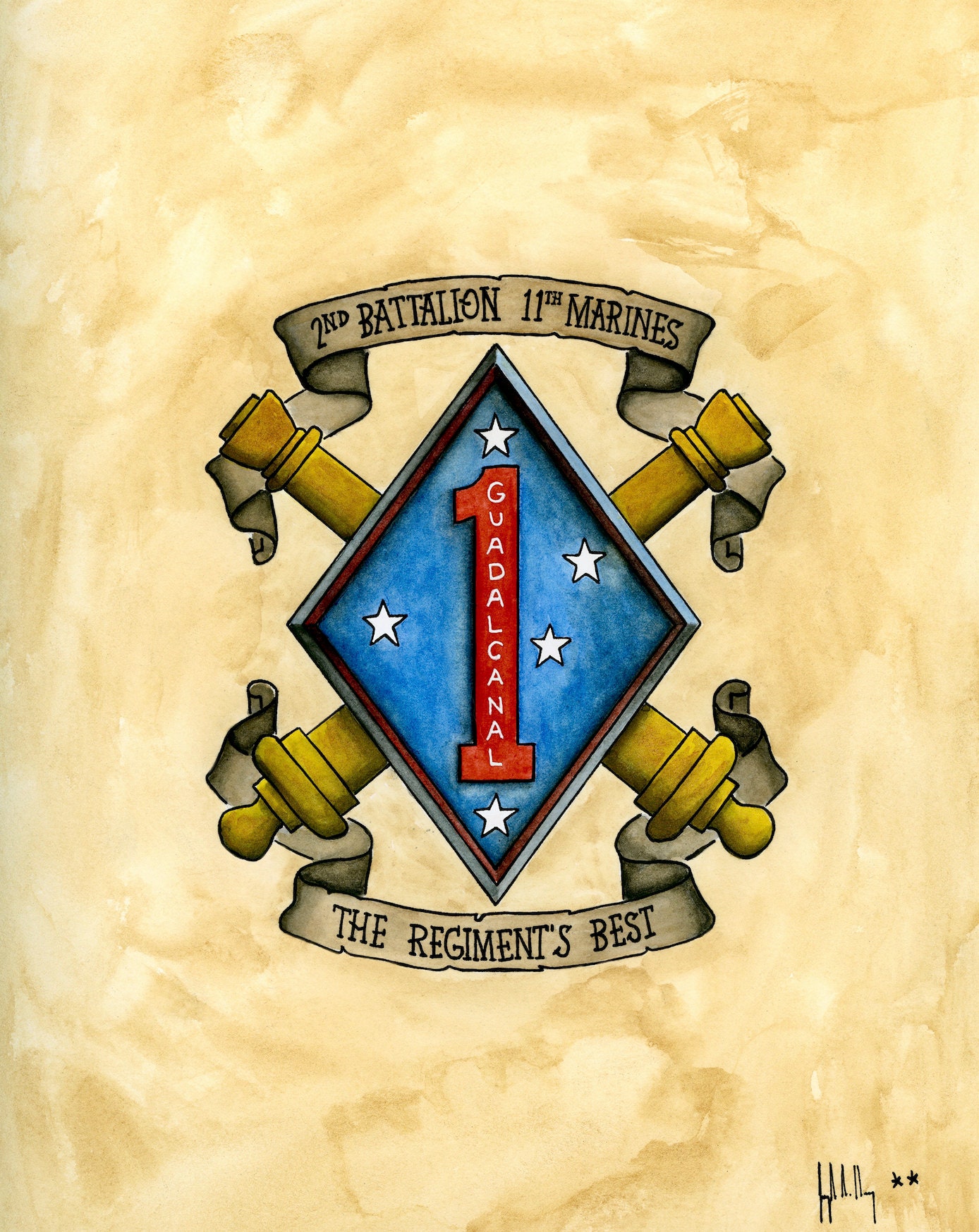2nd Battalion 11th Marines Regiment's Best Print , Military, Marines ...