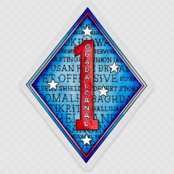 1st Marine Division Sticker - Etsy