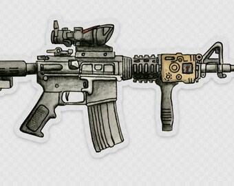 M2 Clear Sticker Veteran Military War Weapons Guns - Etsy