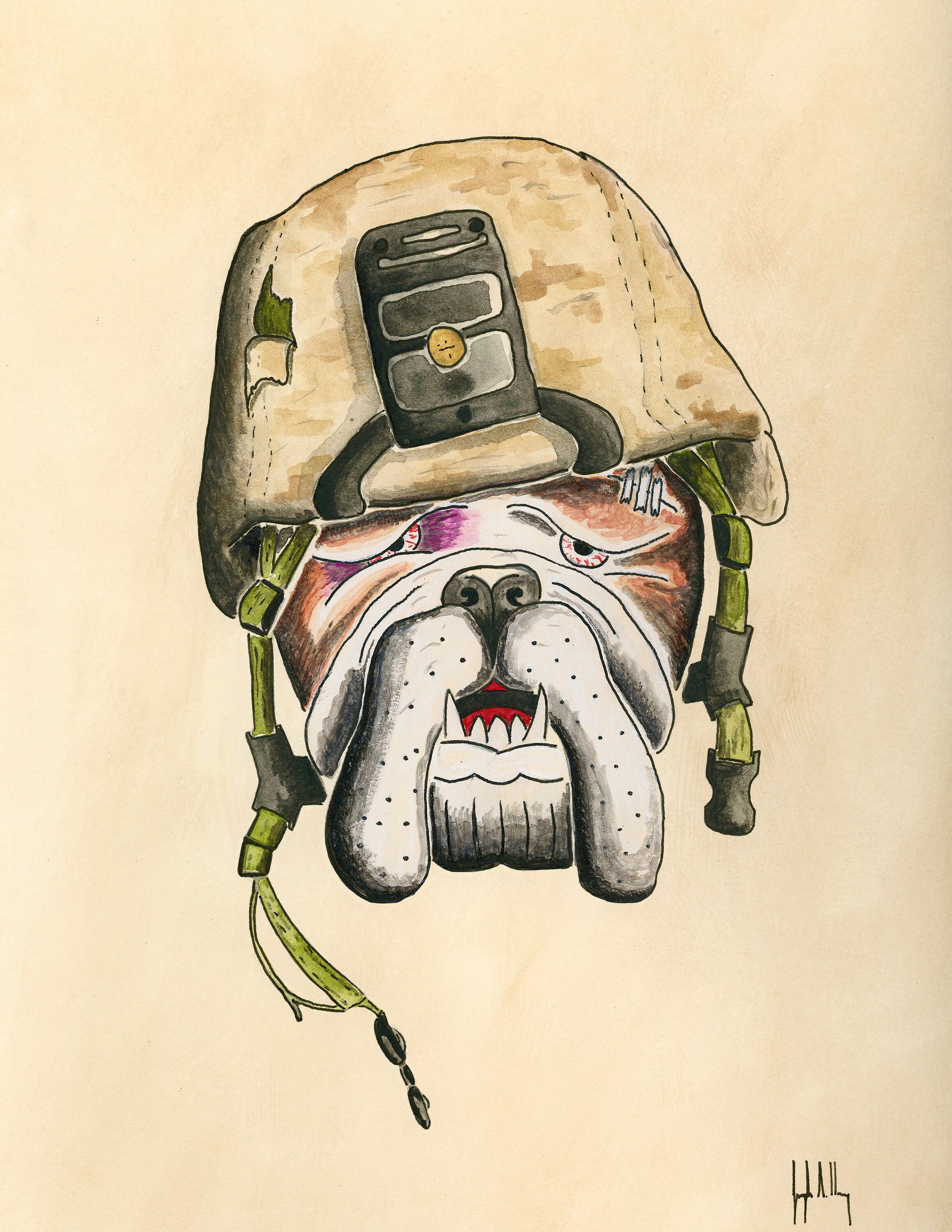 Devil Dog Drawing