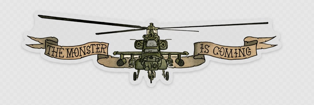 Apache Clear Sticker, Helicopters, Aviation, the Monster, USMC, Marines ...