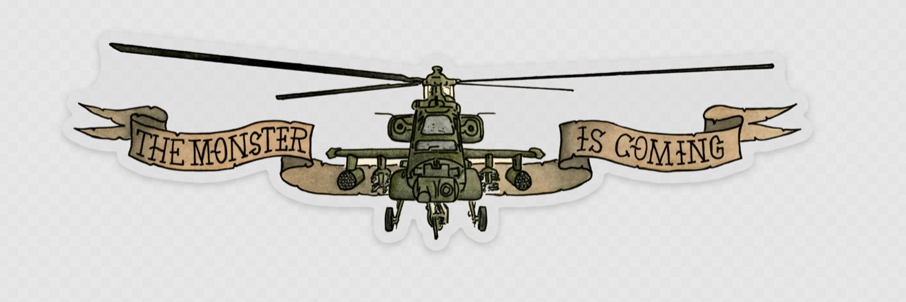 Apache Clear Sticker, Helicopters, Aviation, the Monster, USMC, Marines ...