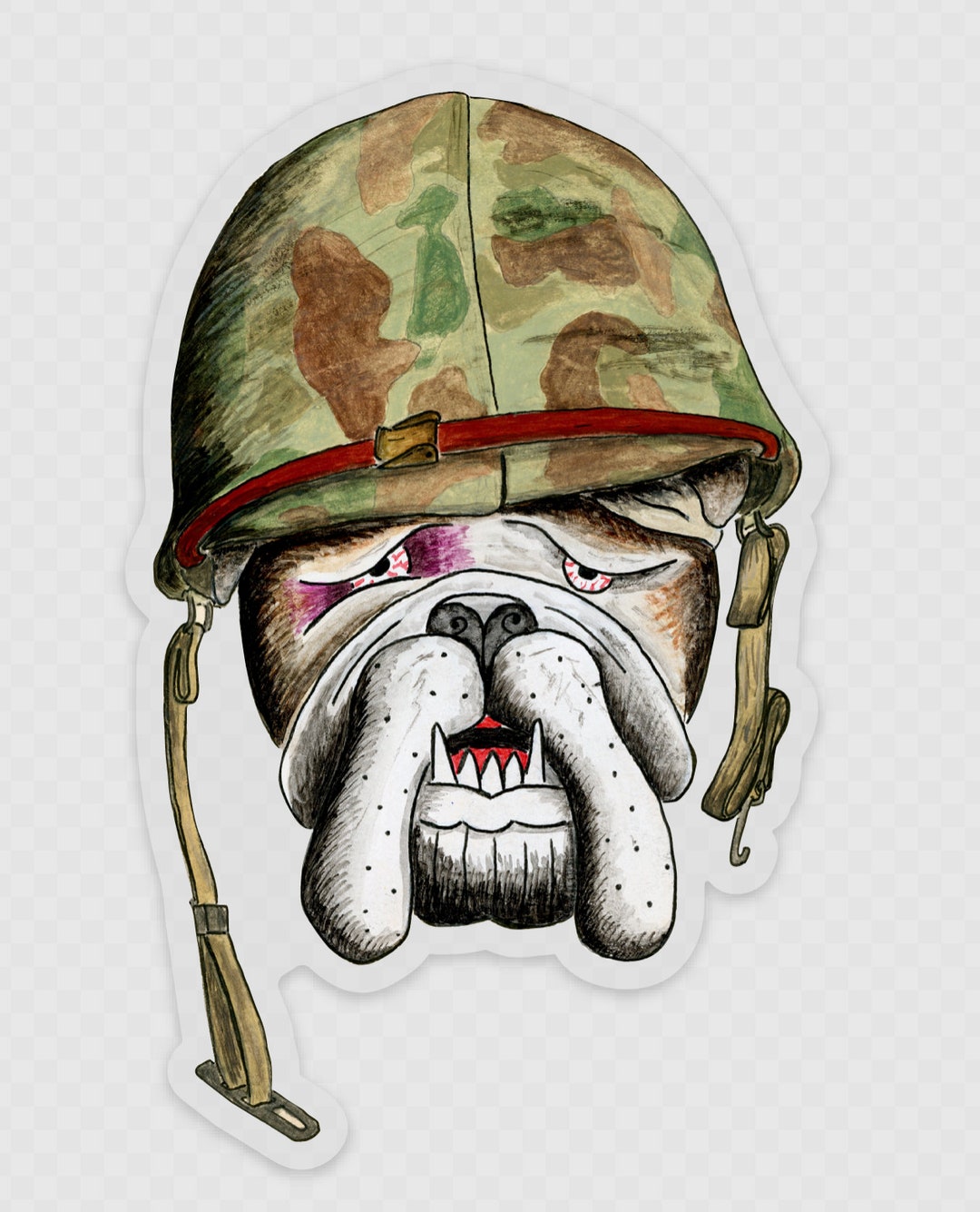 Devil Dog Series World War Ii/korean War Clear Sticker USMC, Military ...