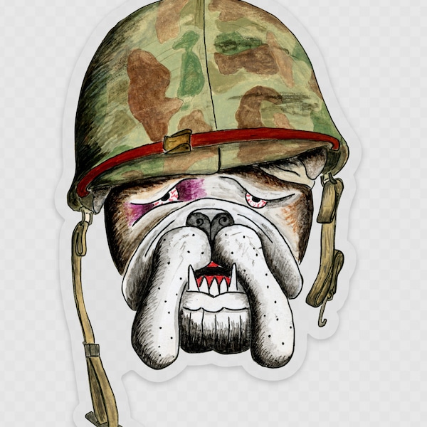 Usmc Devil Dog Sticker - Etsy