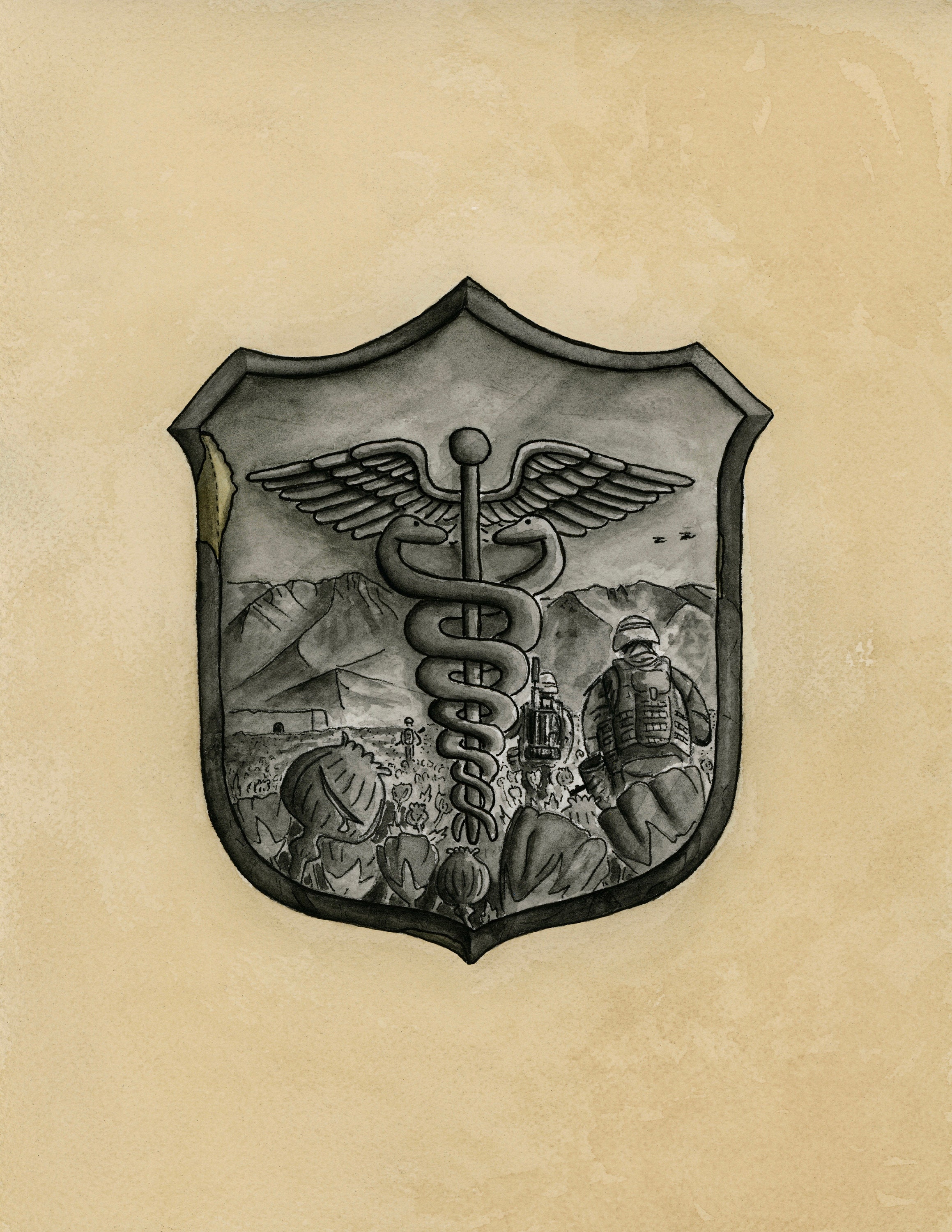 Afghanistan Corpsman Shield Print, Military, Marines, Sailors, Navy ...