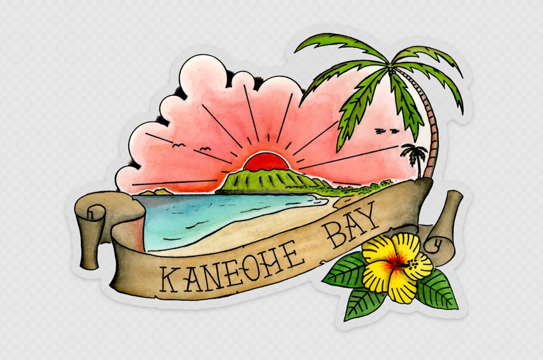 K-bay Clear Sticker, Hawaii, USMC, Marines, Marine Corps, Kaneohe Bay ...