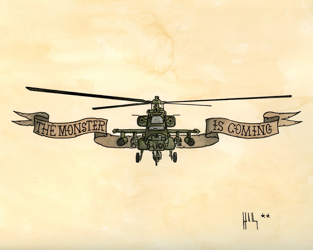 Apache Print, Helicopters, Aviation, the Monster, USMC, Marines, Marine ...