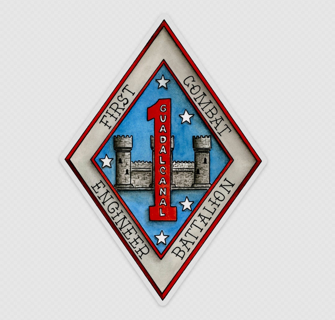 1st CEB Clear Sticker, Military, Marines, 1371, Combat Engineer, Jack ...