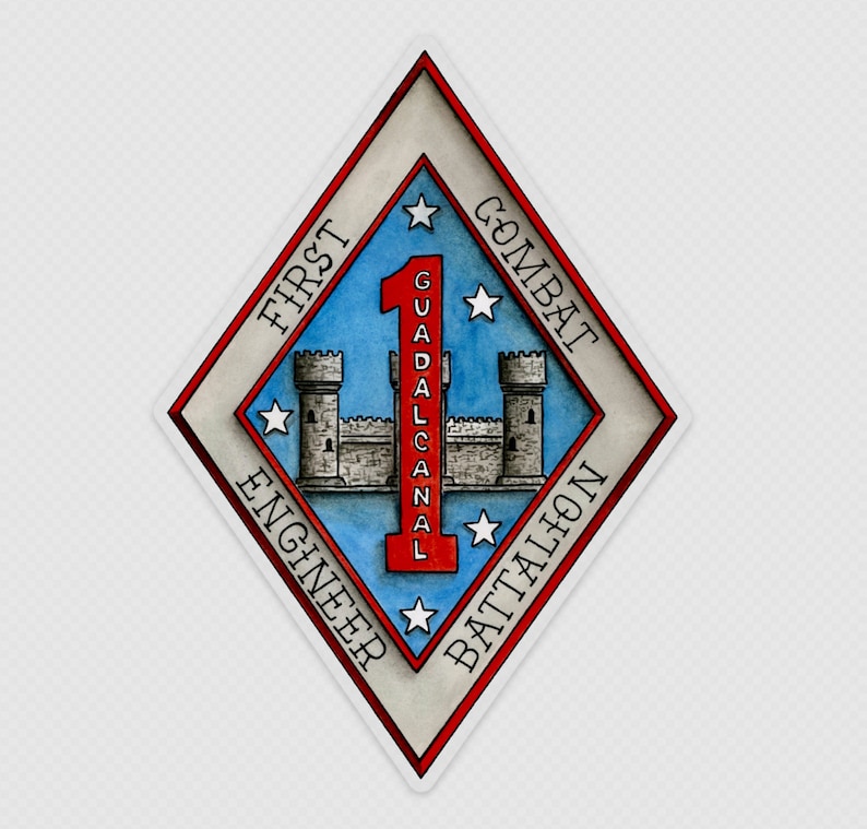 1st CEB Clear Sticker, Military, Marines, 1371, Combat Engineer, Jack ...